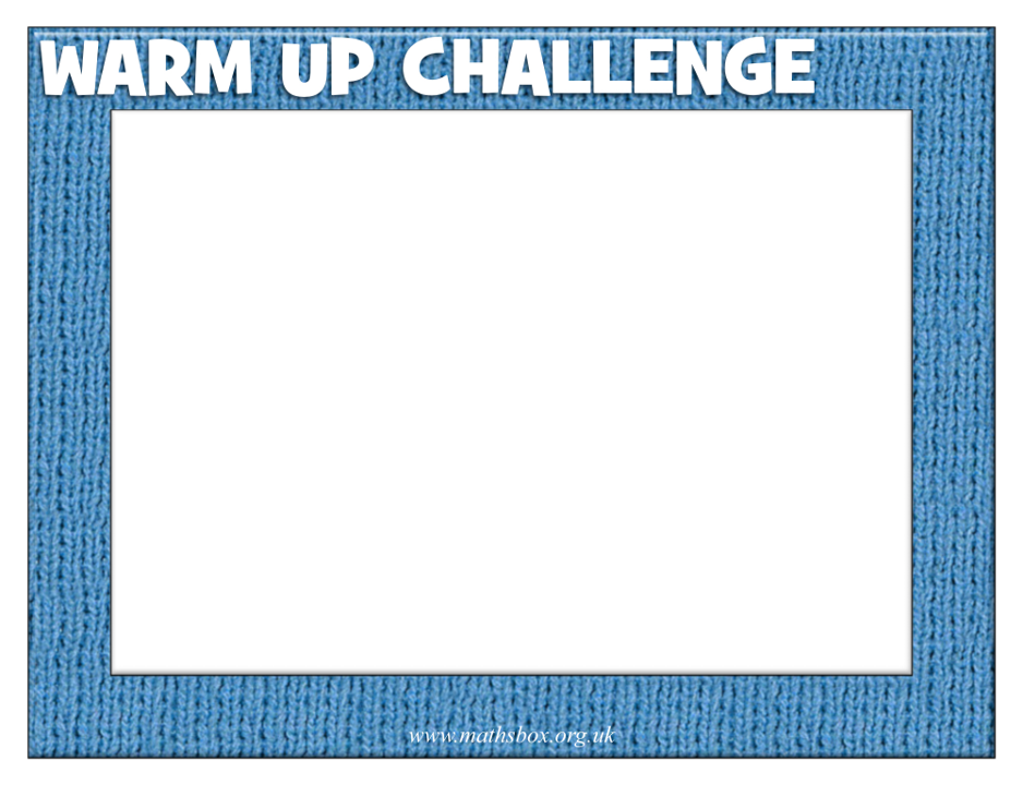 Warm up Maths Starter | Mathsbox