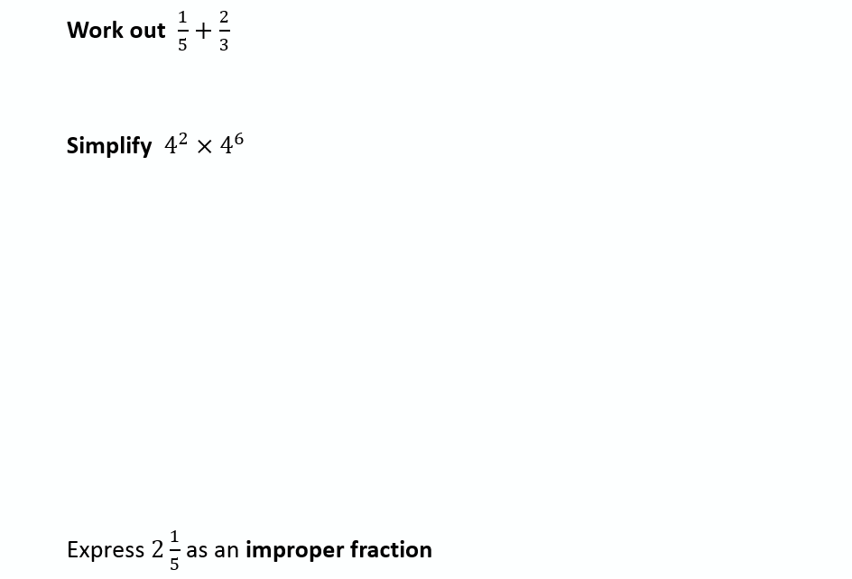 Year 7 | Skills Checks | Mathsbox