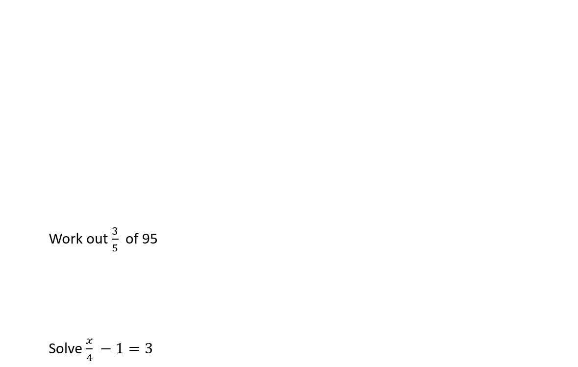 GCSE FB | Skills Checks | Mathsbox